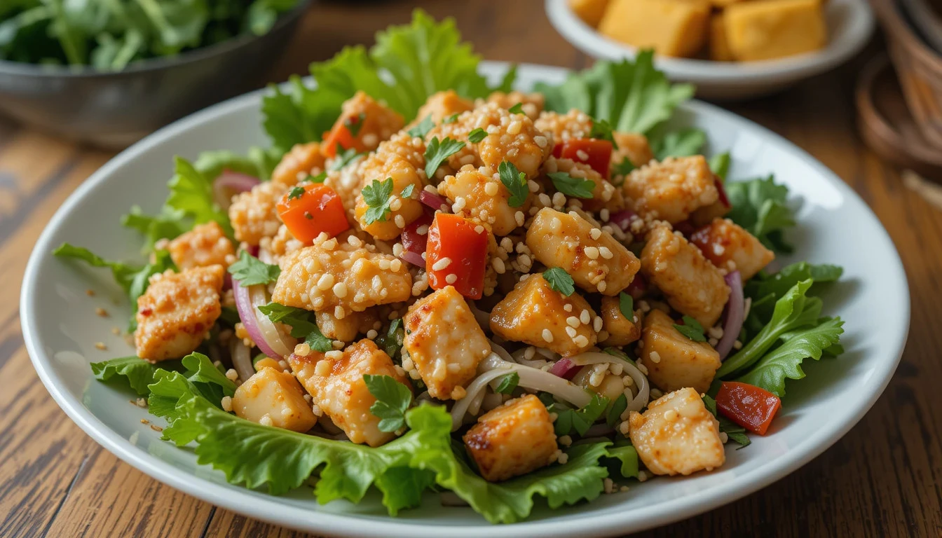 Crunchy Asian Sesame Chicken Salad