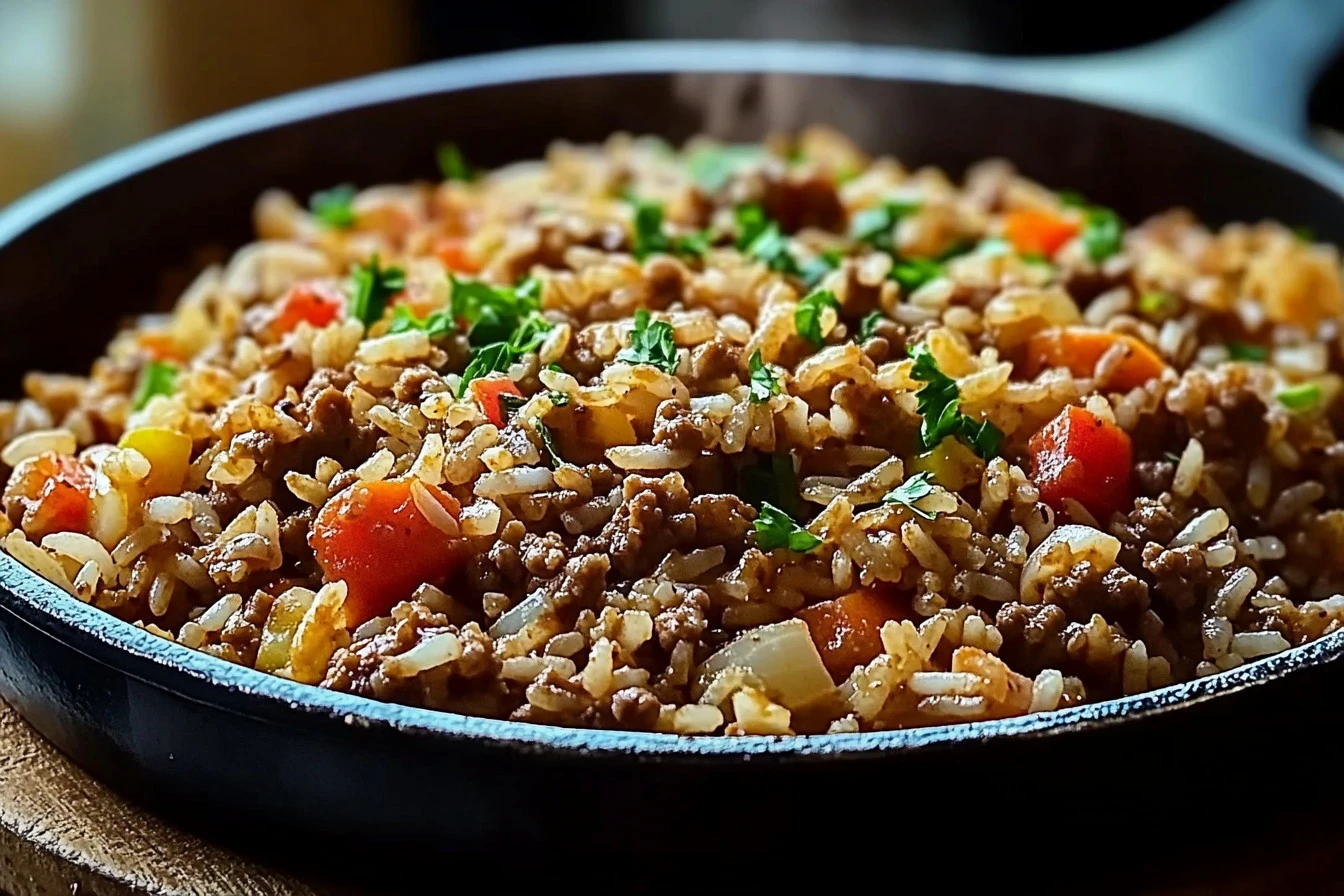 Dirty Rice with Ground Beef: A Flavor-Packed Southern Comfort